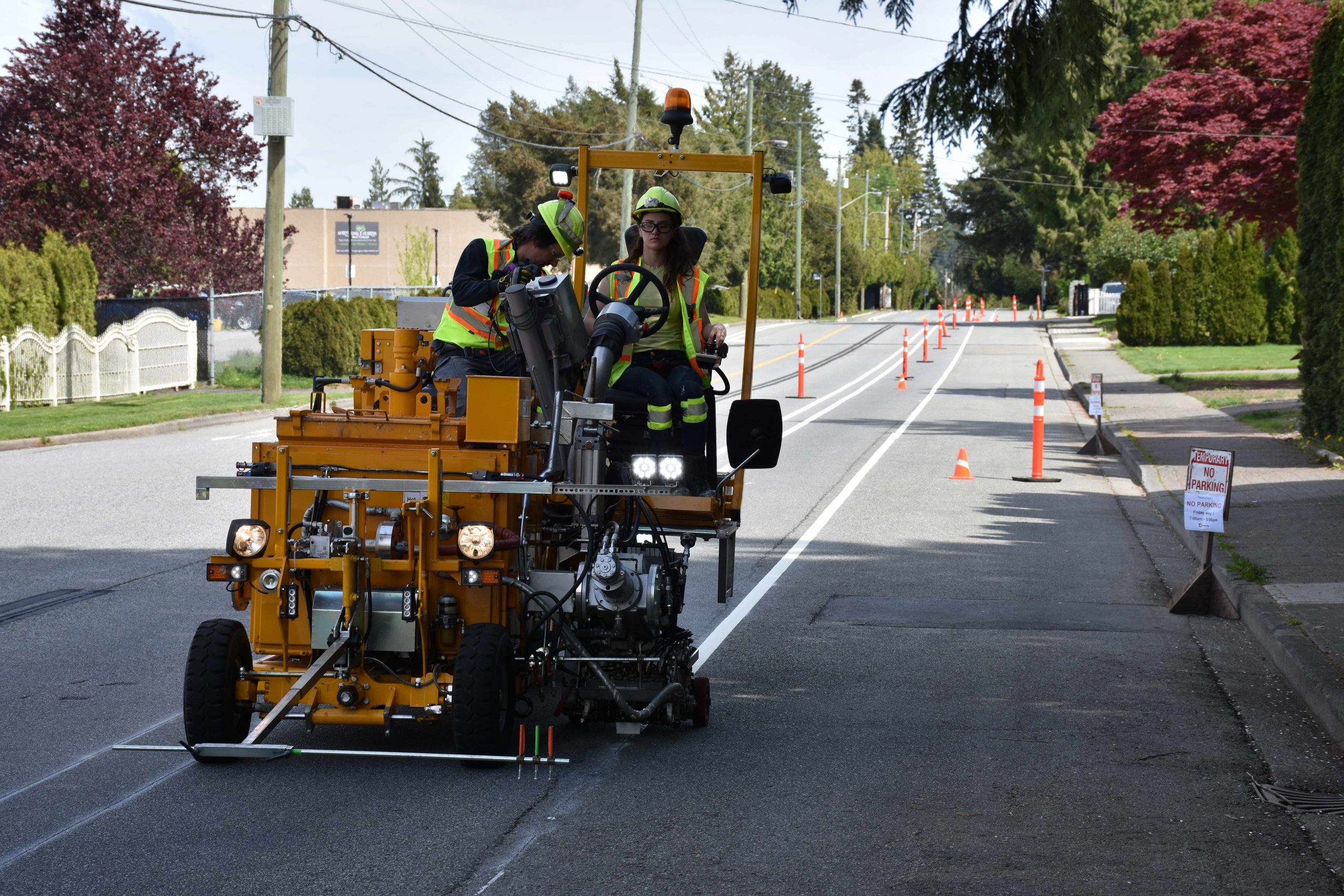 New bike lanes - Scottish Line Painting