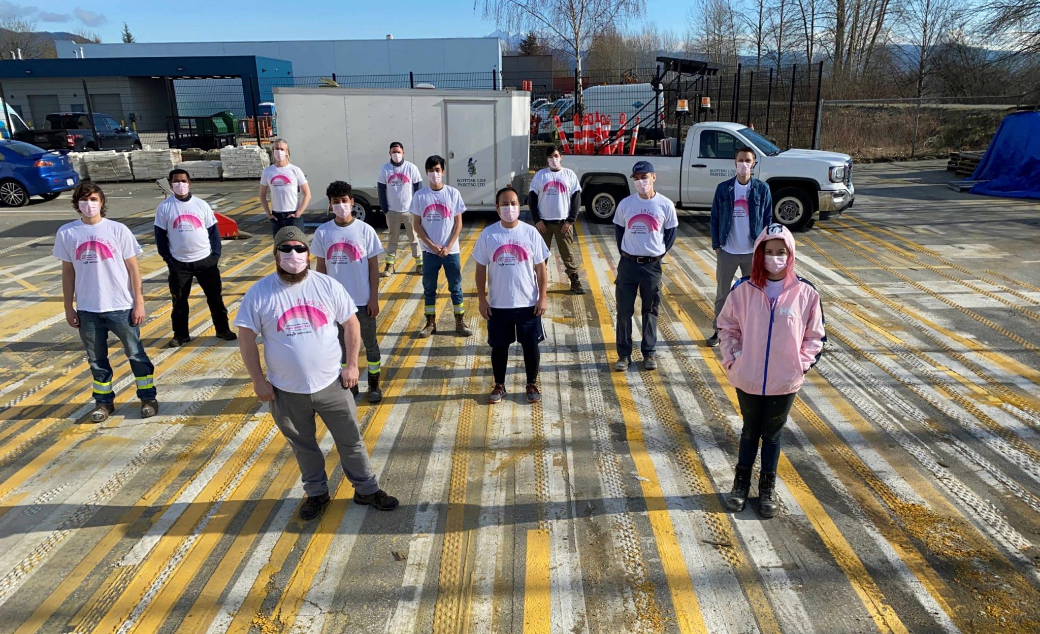 Pink Shirt Day 2021 - Scottish Line Painting