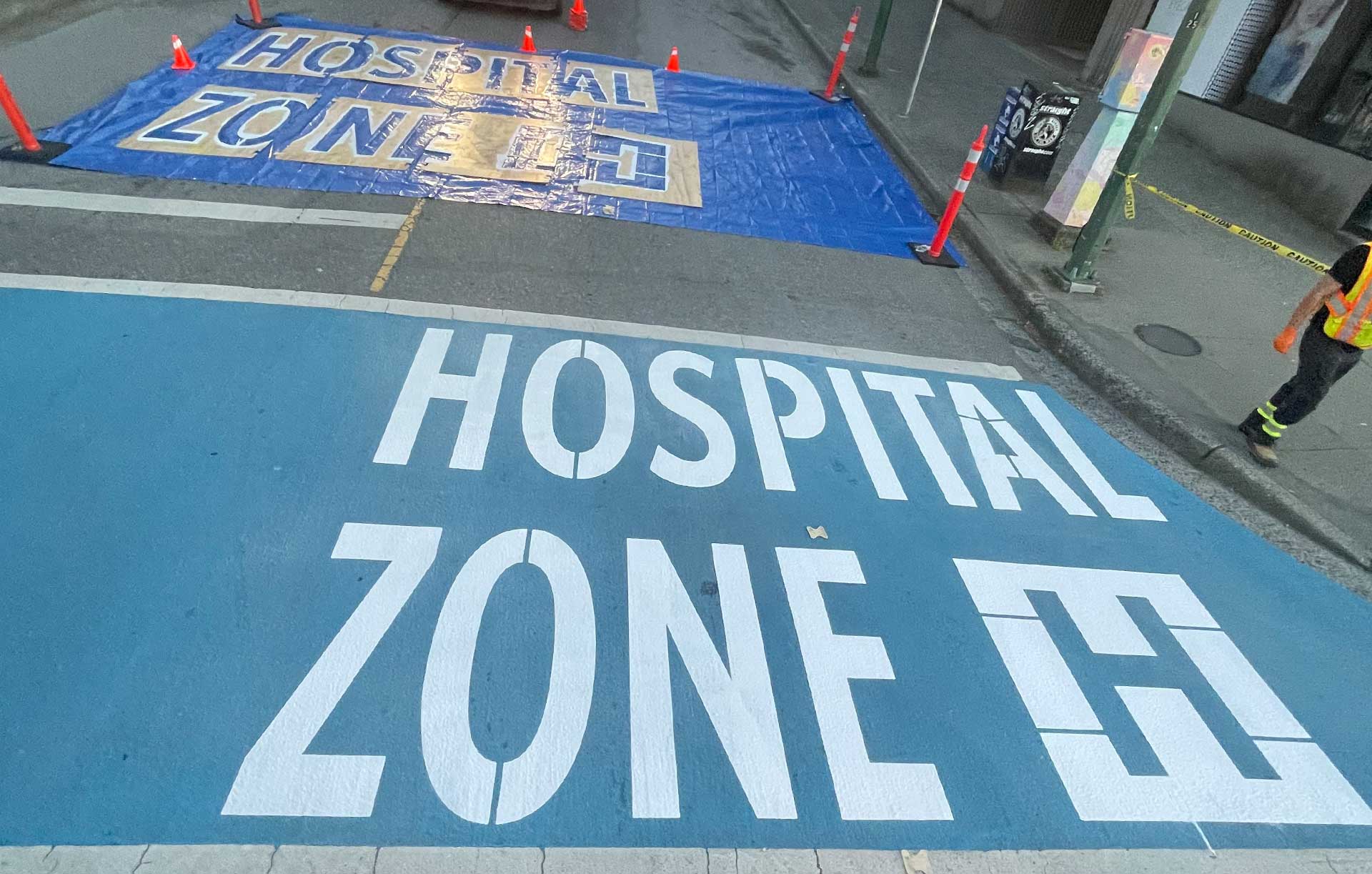 Hospital Zone in Vancouver - Scottish Line Painting